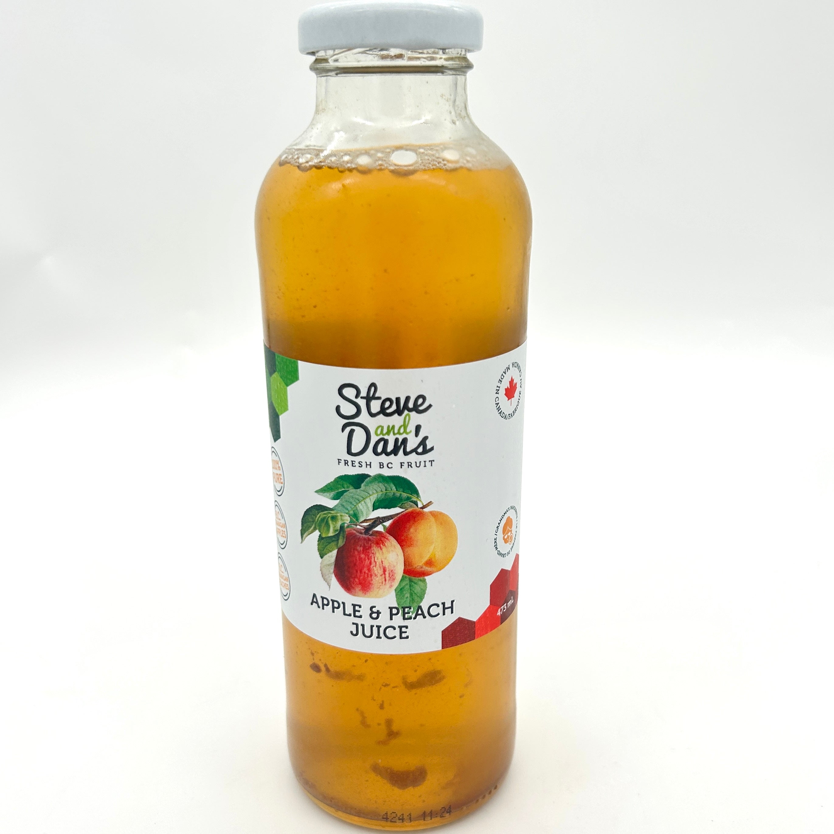 B.C. Apple / Peach Juice - Steve and Dan's Fresh B.C. Fruit - 473mL ...
